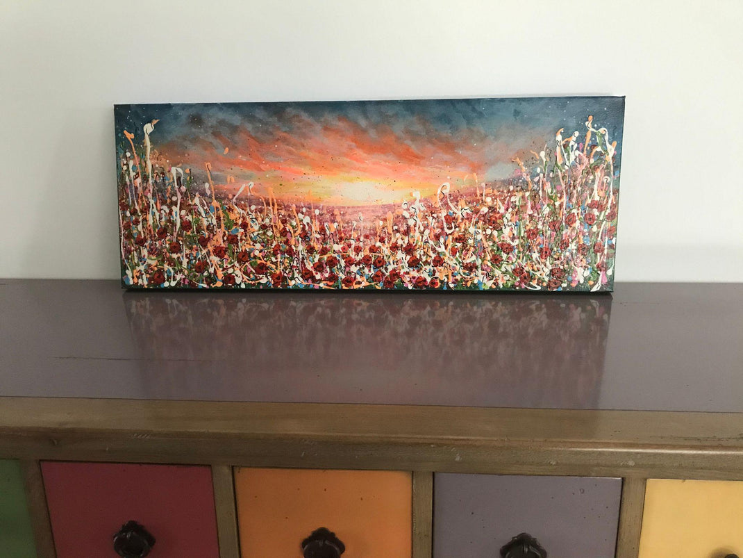 Carmine Conundrum - Original Fine Art Painting on Deep Canvas – ArtCursor