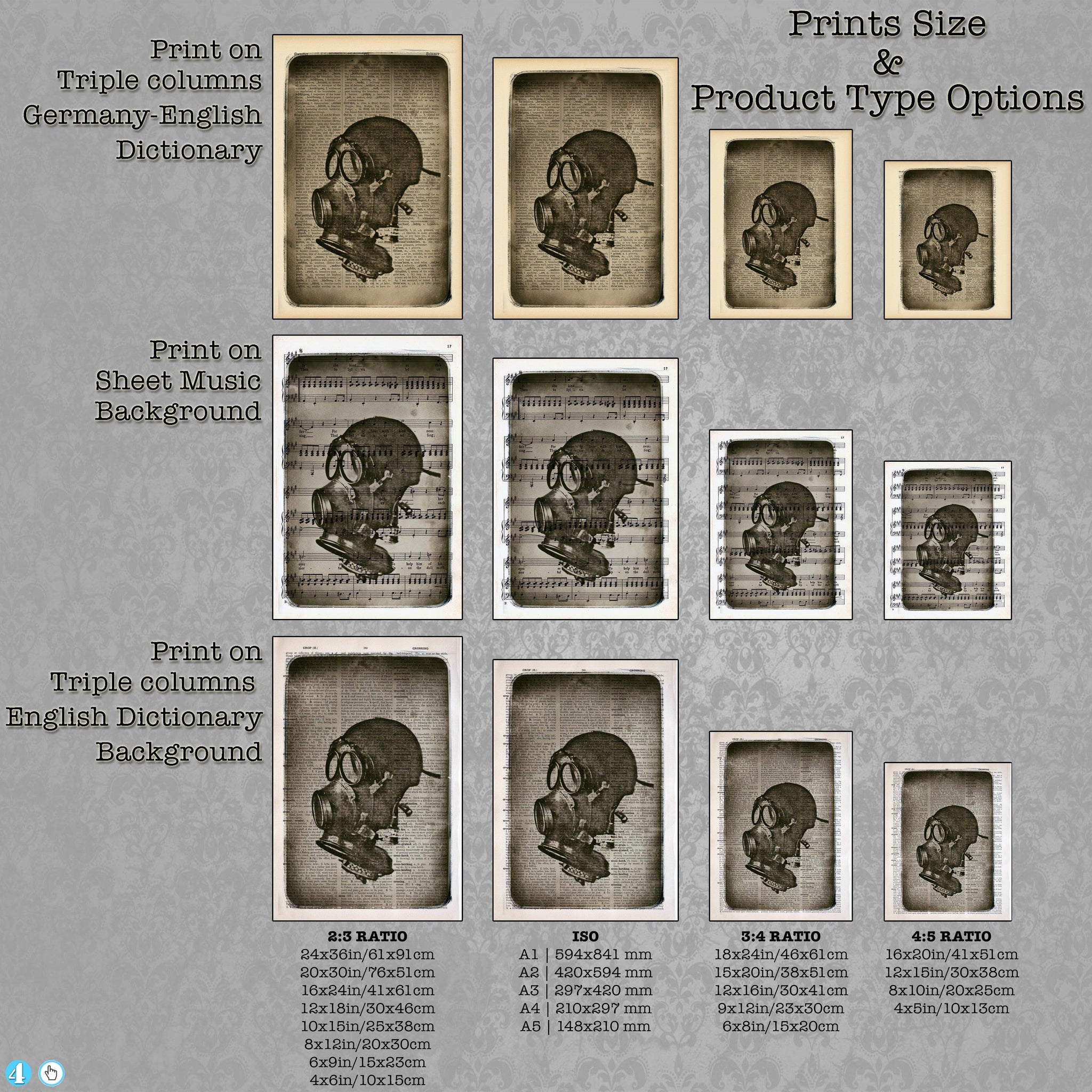 The Respirator of Terror - Victorian Gothic Art on Vintage Dictionary ...