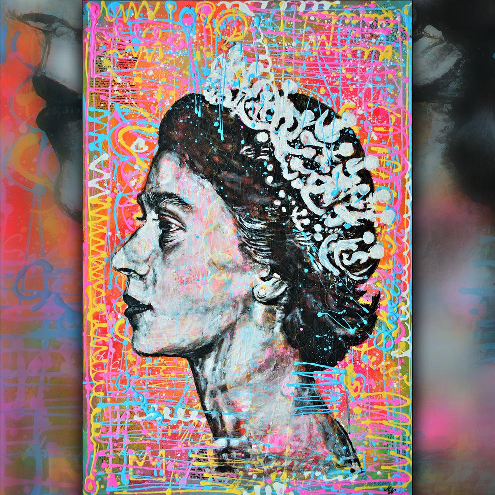 Queen Elizabeth II - Modern Pop Art Portrait Art – ArtCursor