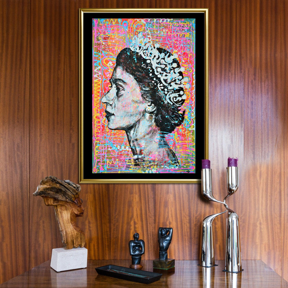 Queen Elizabeth II - Modern Pop Art Portrait Art – ArtCursor