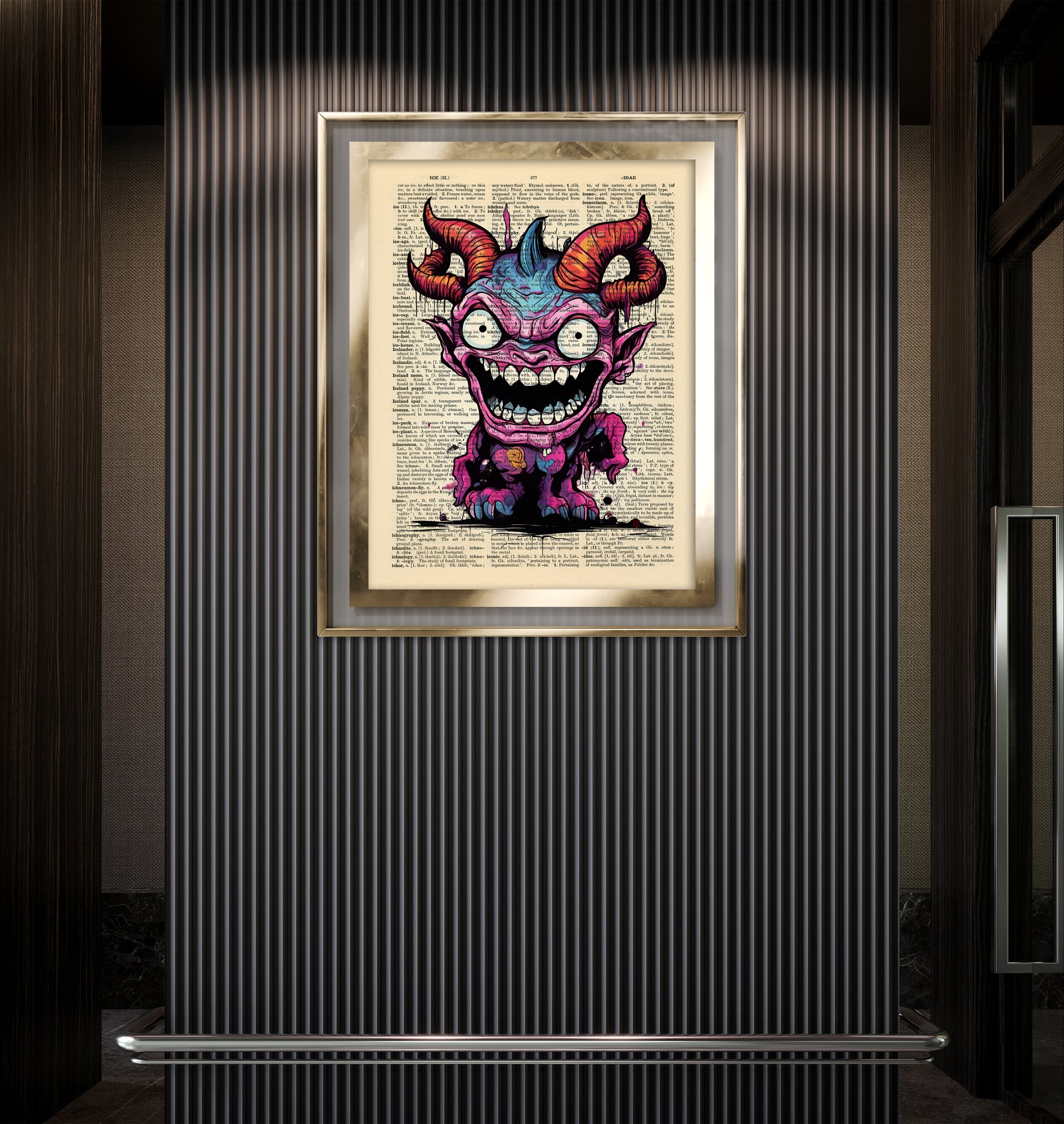 The Horror Show - The Little Devil - Limited Edition Print on Antique ...