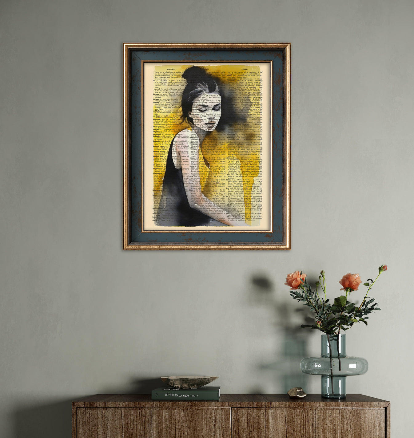 Sentimental Moments - Limited Edition Art Print on Original Dictionary ...