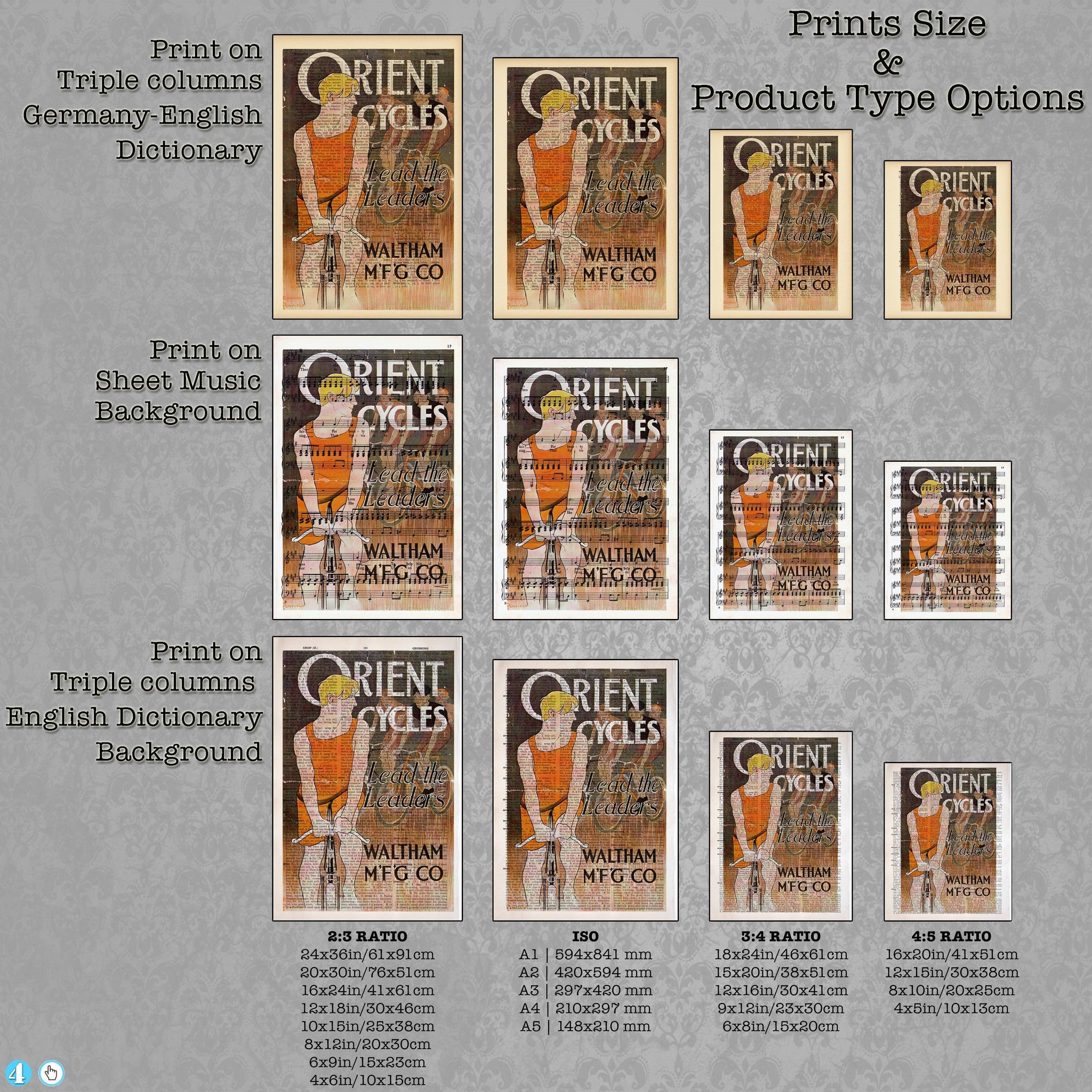 Orient Cycles: Vintage Advert Poster – ArtCursor