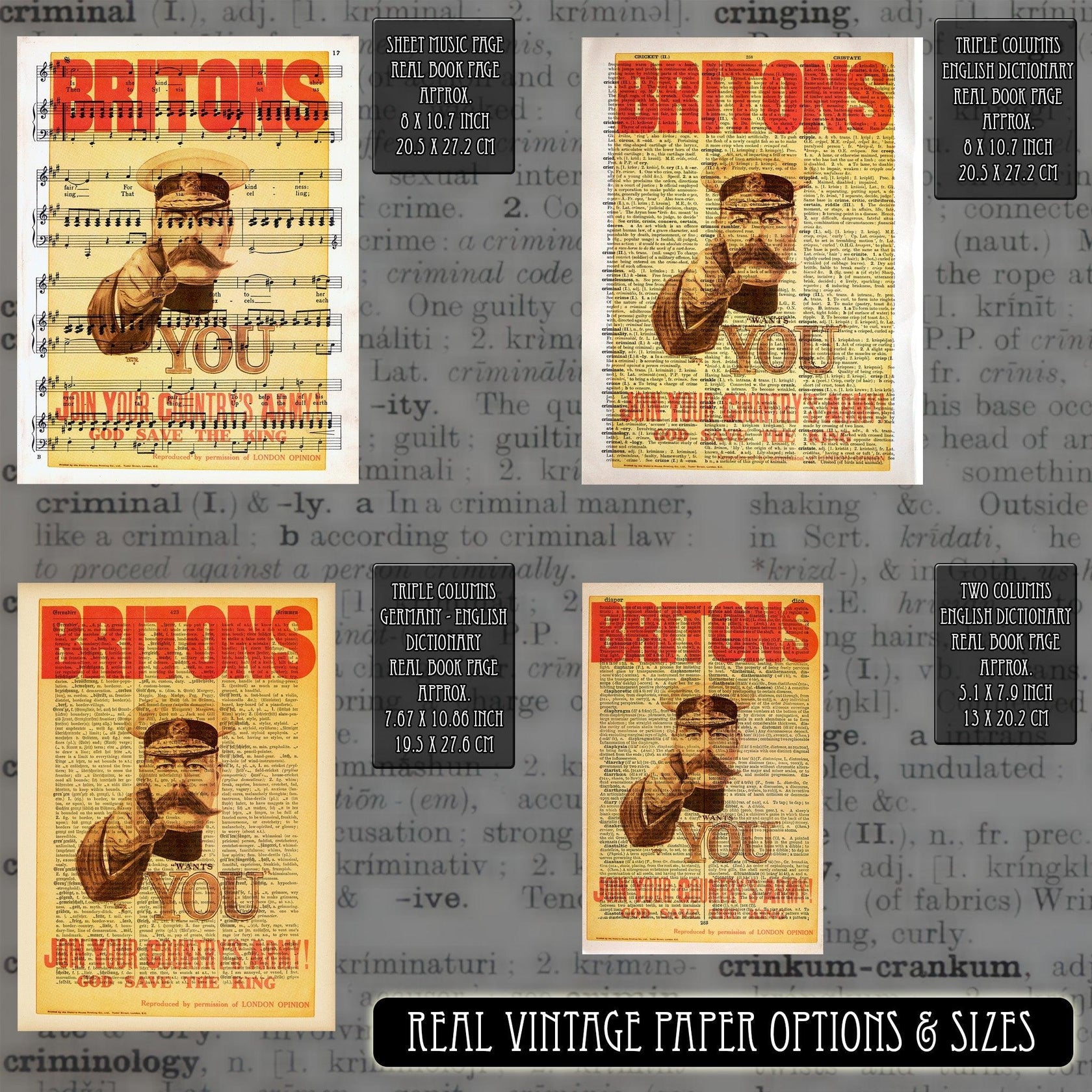 Britons: Join Your Country's Army!: Vintage Advert Poster – ArtCursor